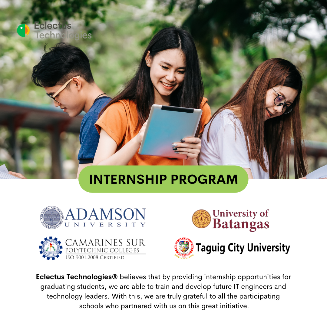 Eclectus Technologies Inc. Internship Program 2022 - Eclectus Technologies®